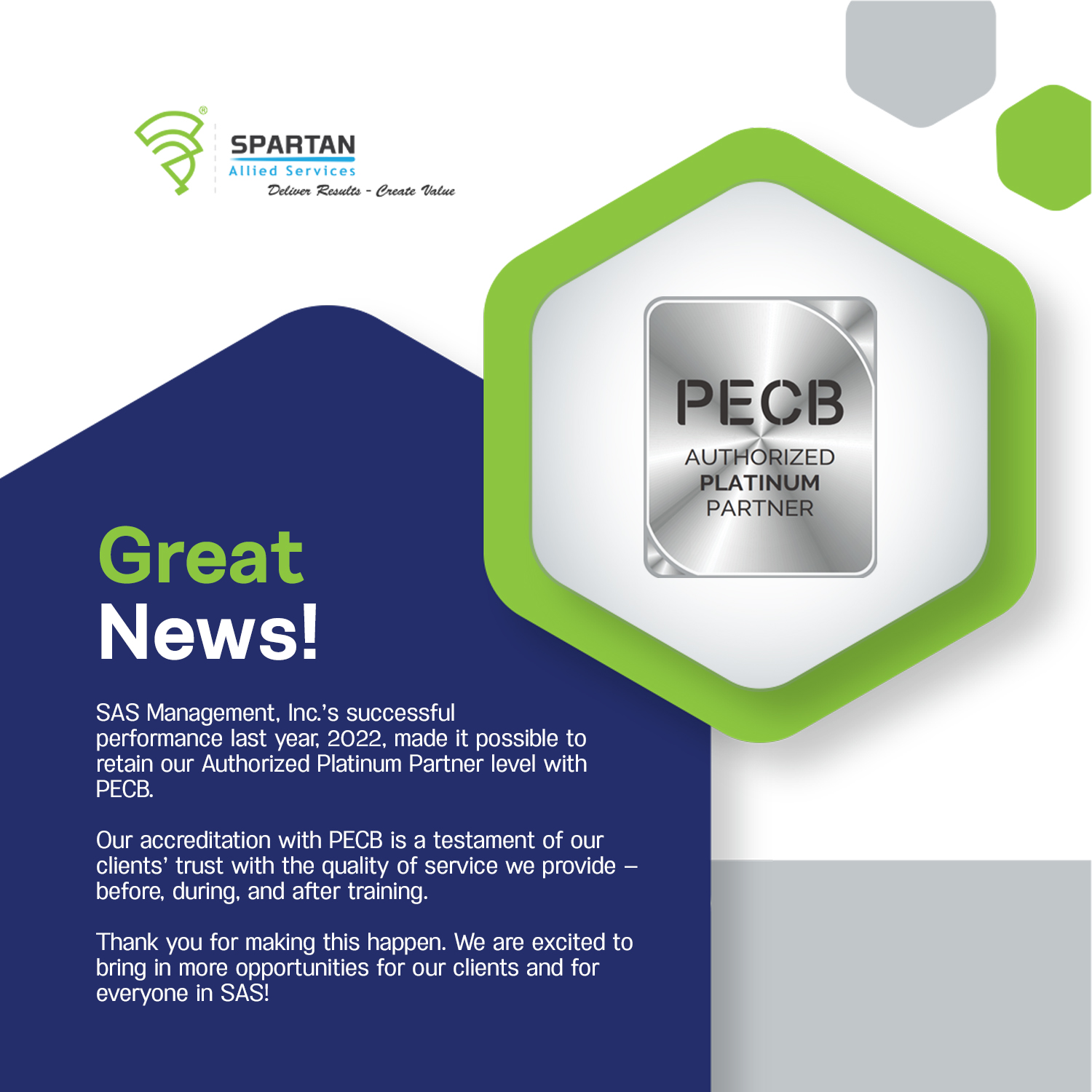 SAS Management, Inc. continues partnership with PECB as Authorized ...